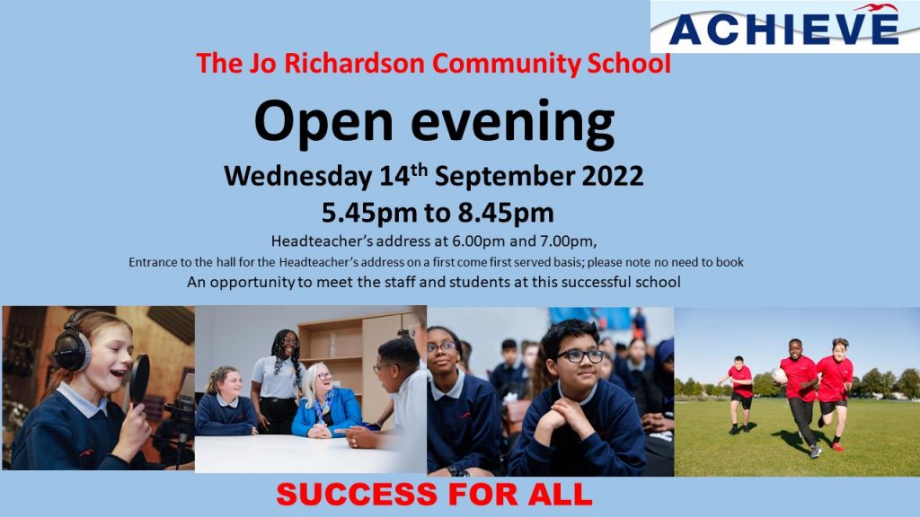 Jo Richardson Community School | JRCS Open Evening 2022